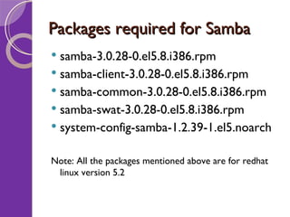 Samba server configuration | PPT