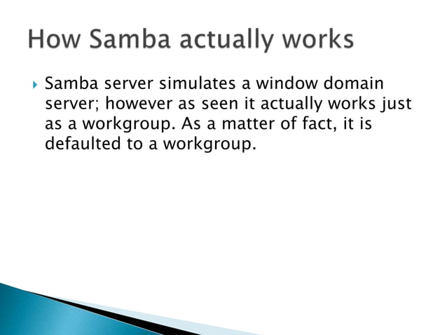 Samba Server Configuration Ppt