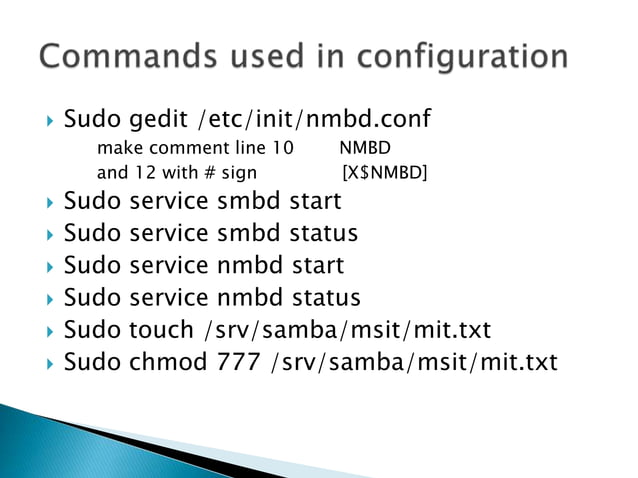 Samba Server Configuration Ppt