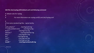 Short samba tutorial with audit trail function | PPT