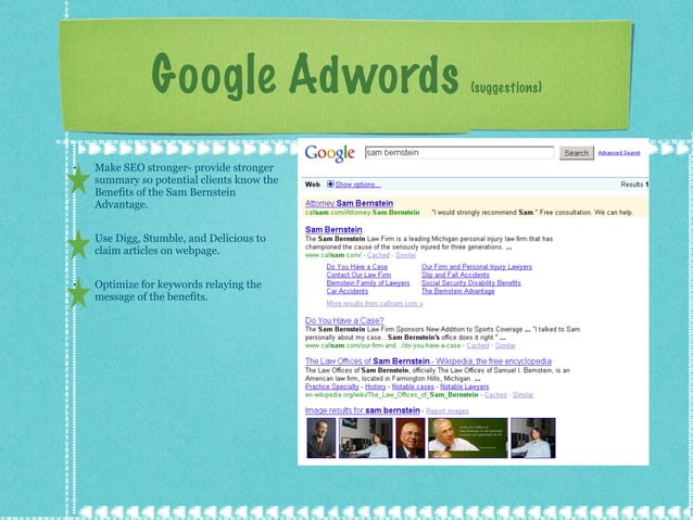 Sam Bernstein advantage | PPT