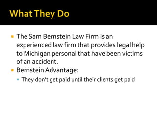 Sam Bernstein Law Firm | PPTX | Legal Services Industry | Industries