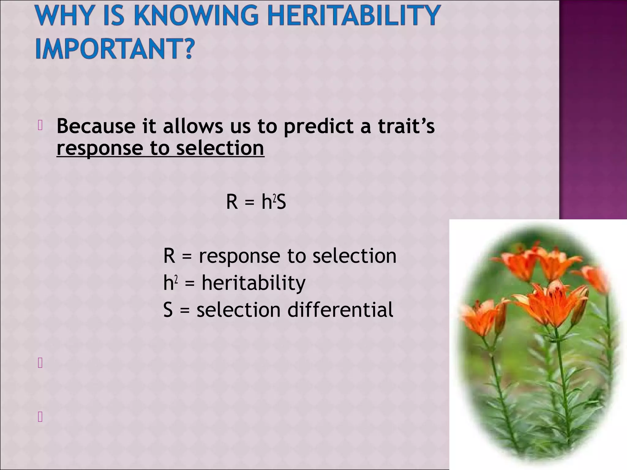heritability its type and estimation of it | PPT | Free Download