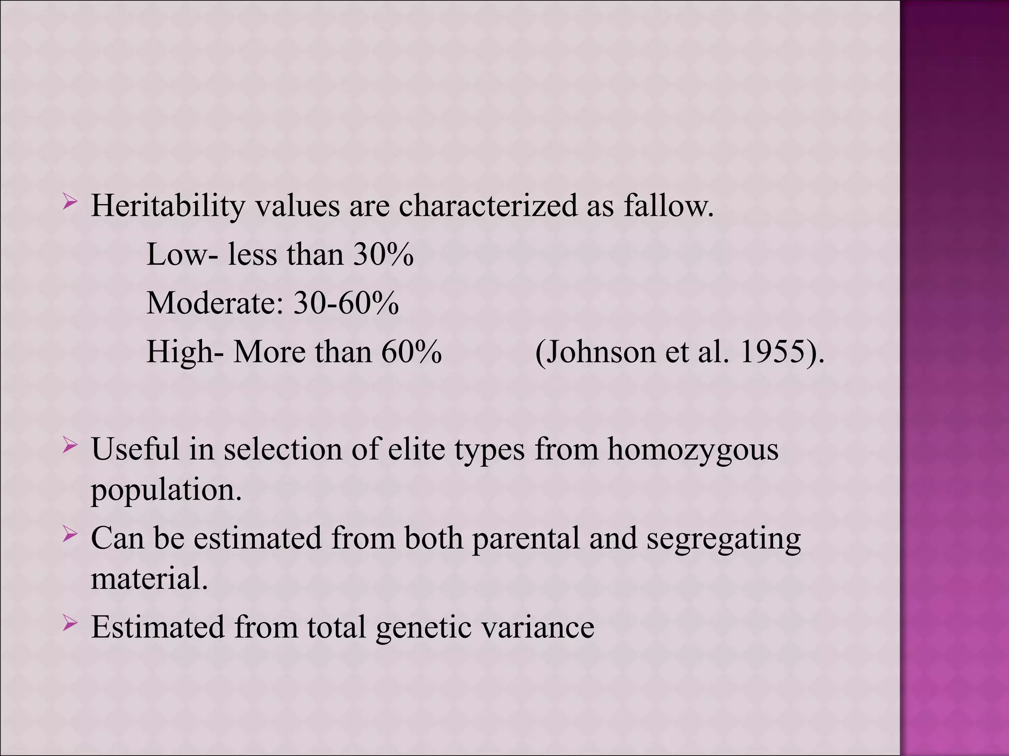heritability its type and estimation of it | PPT