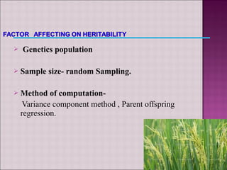 heritability its type and estimation of it | PPT