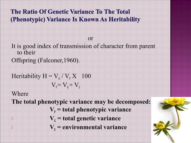 Heritability Its Type And Estimation Of It Ppt