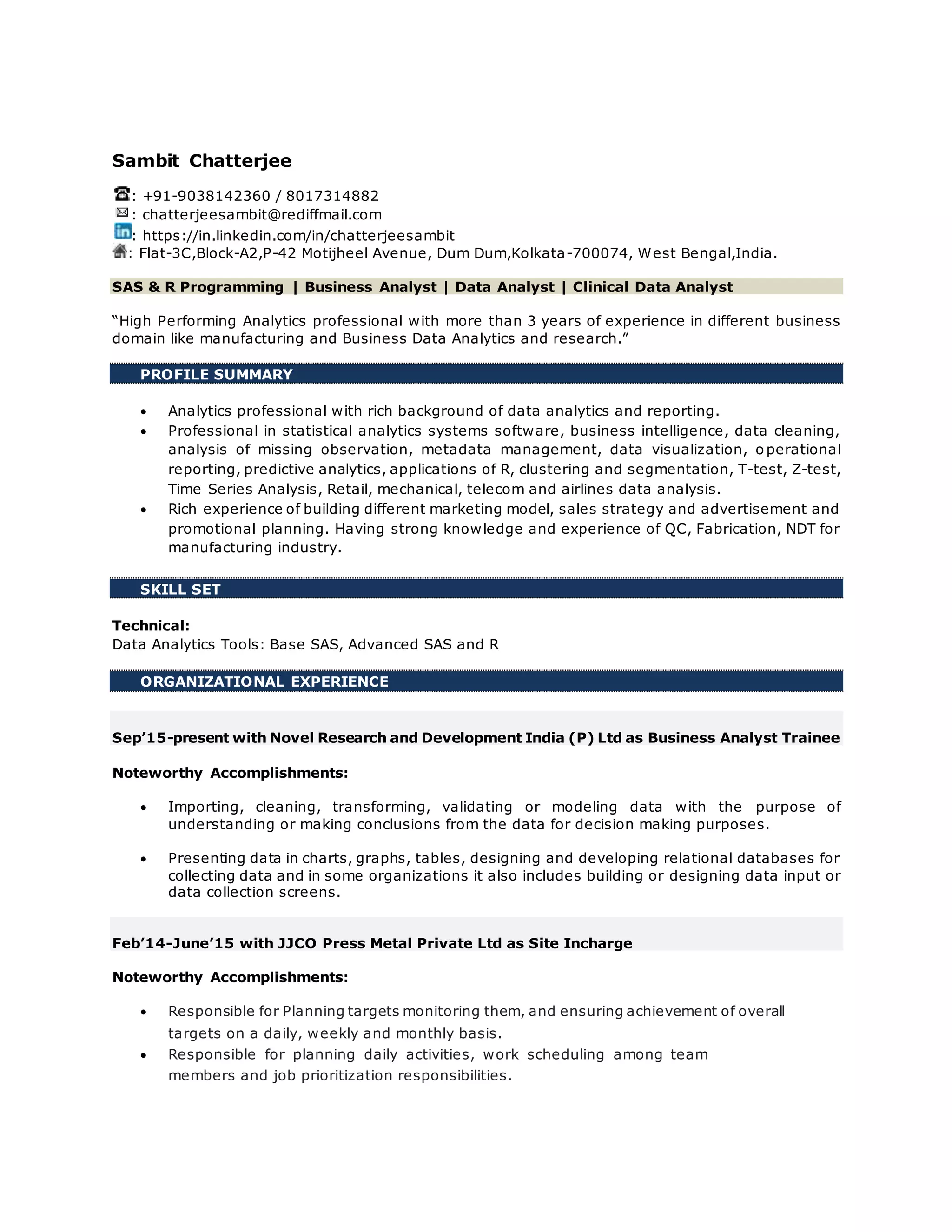 Sambit_Resume | PDF