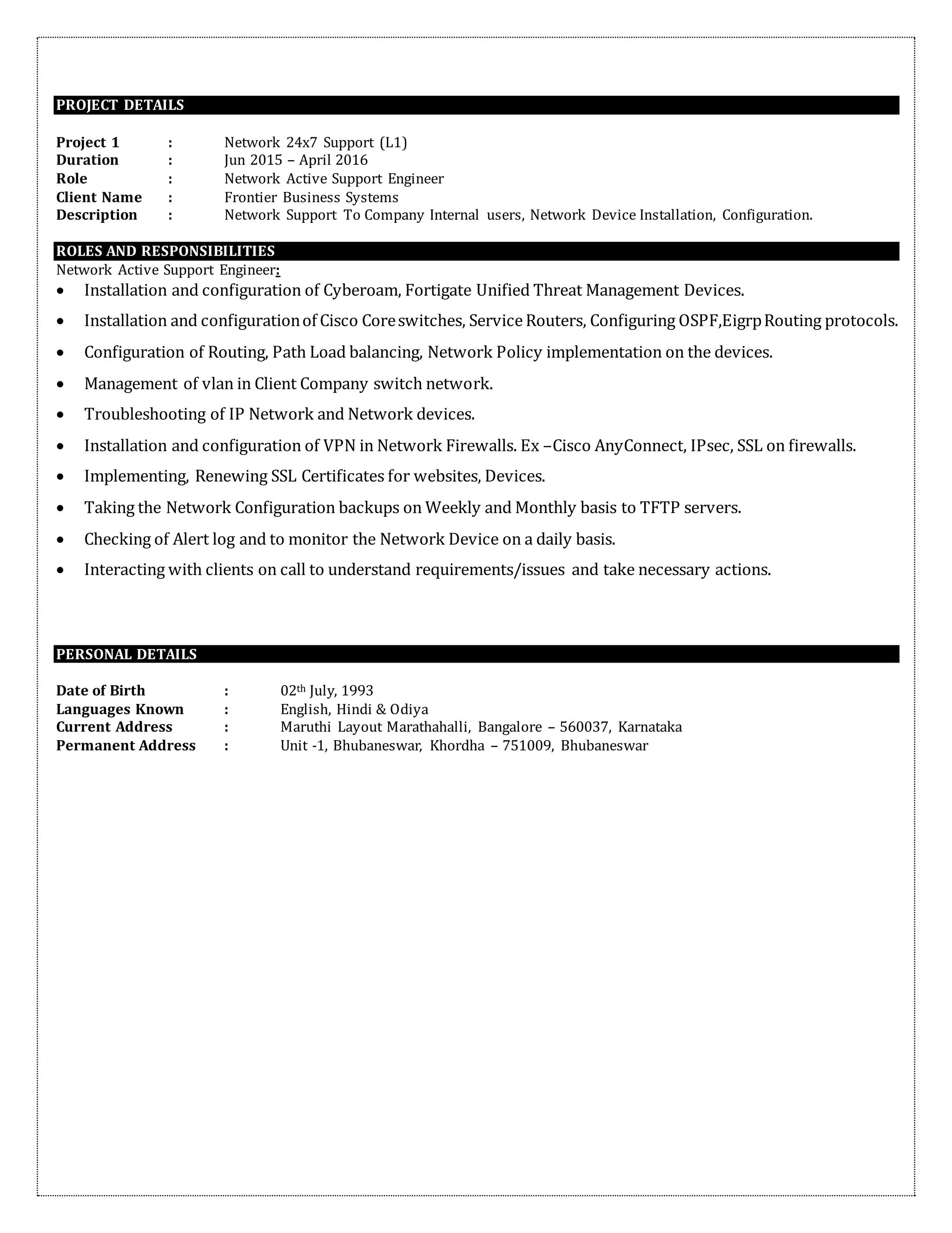Sambit kumar nayak resume | DOCX