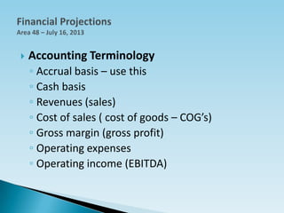 Financial Projections | PPT