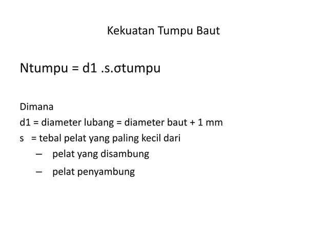 sambungan baut mutu tinggi dalam pekerjaan baja | PPT