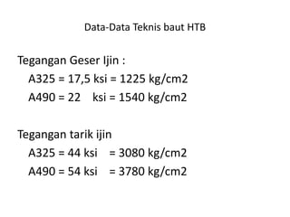 sambungan baut mutu tinggi dalam pekerjaan baja | PPT