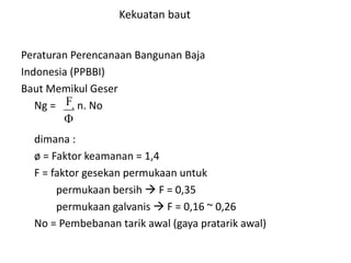 sambungan baut mutu tinggi dalam pekerjaan baja | PPT