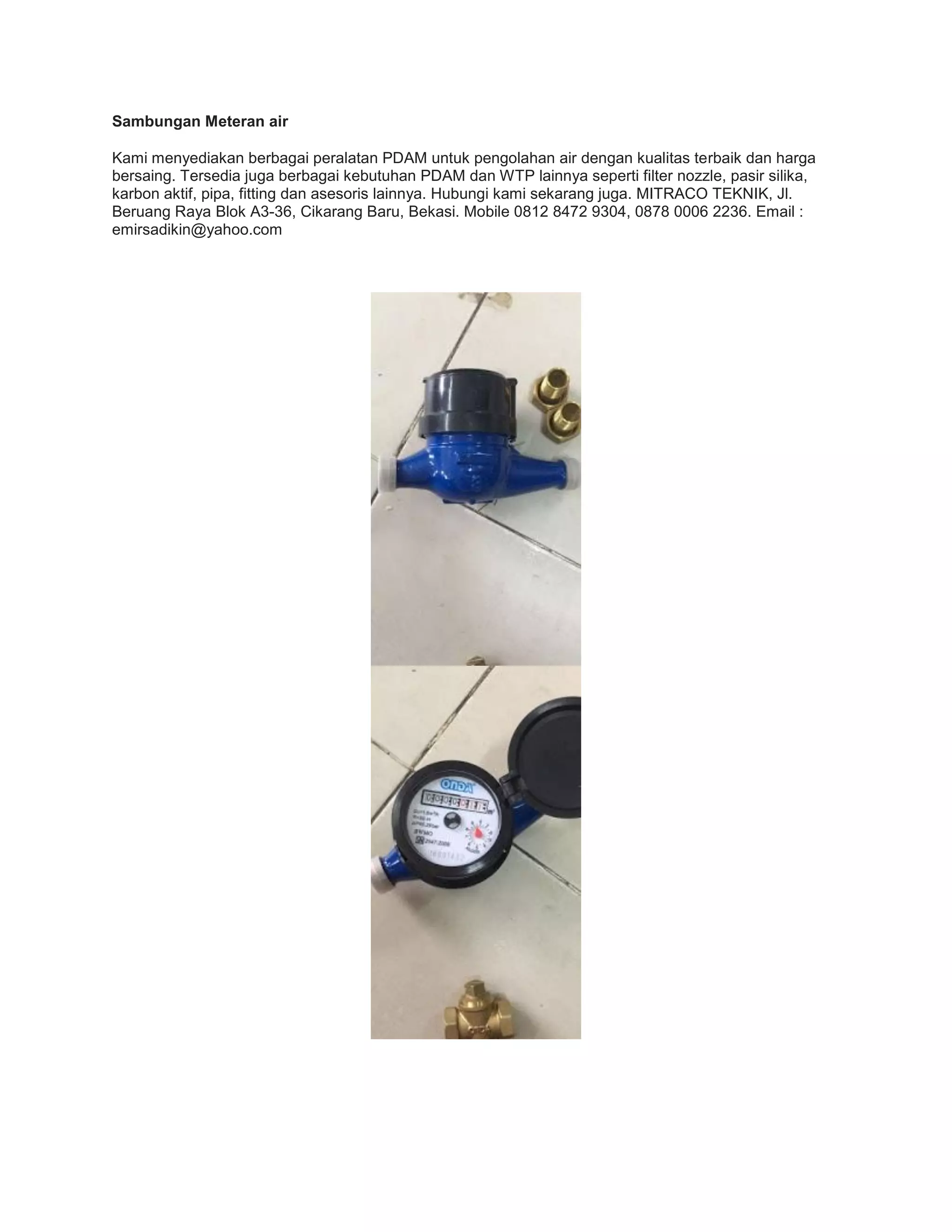 meteran air pdam rumah | PDF