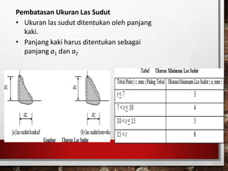 Pengetahuan dasar sambungan pengelasan, kekuatan sambuangan dan perhitungan | PPT