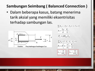 Pengetahuan dasar sambungan pengelasan, kekuatan sambuangan dan perhitungan | PPT