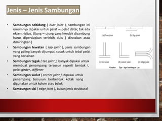 Pengetahuan dasar sambungan pengelasan, kekuatan sambuangan dan perhitungan | PPT