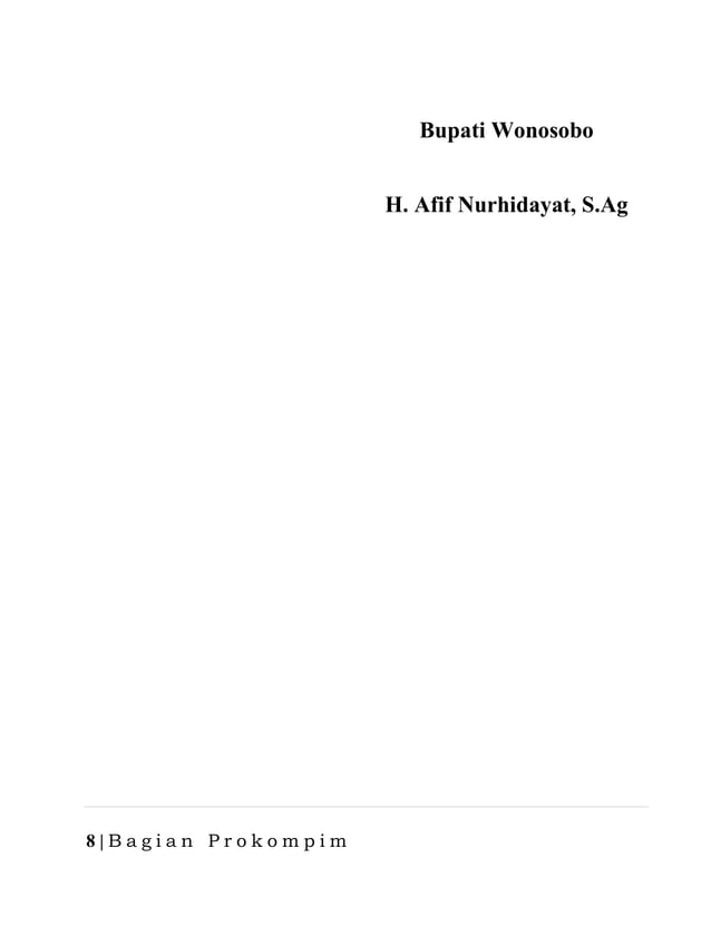 Sambutan bupati wonosobo mujahadah hut ri | PDF