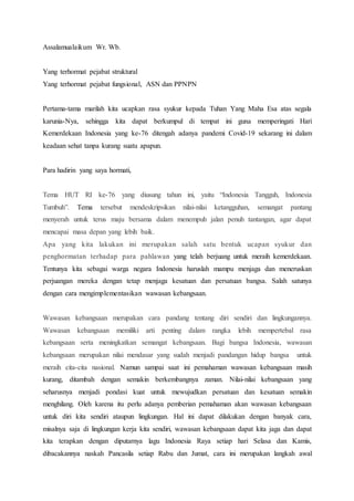 Sambutan hut ri ke 76 | DOC