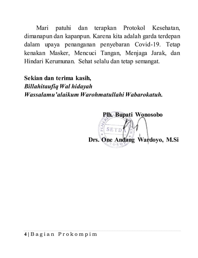 Sambutan pejabat baru acara serah terima jabatan | DOCX