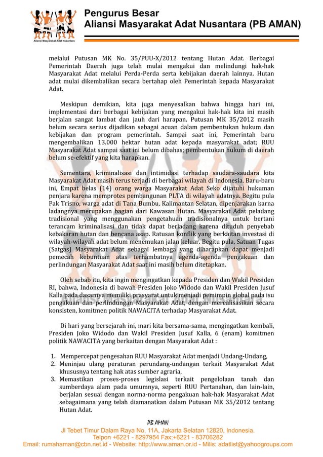 Sambutan sekjen aman himas 2017 final | PDF