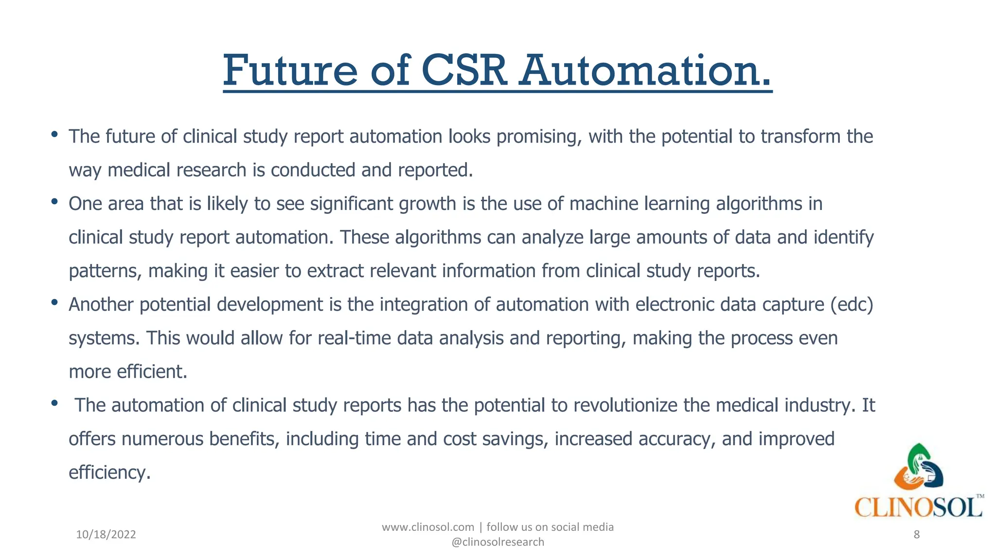 CSR Automation: Streamlining Clinical Study Reporting | PPTX
