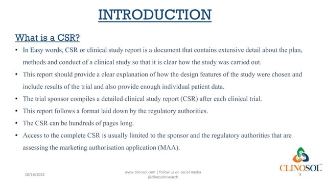 CSR Automation: Streamlining Clinical Study Reporting | PPT