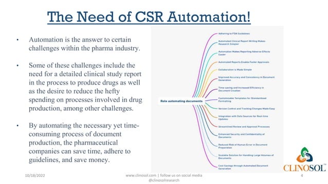 CSR Automation: Streamlining Clinical Study Reporting | PPT