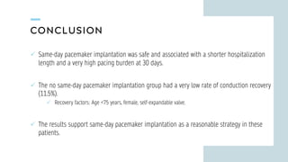 Same-Day Permanent Pacemaker Implantation Following Transcatheter ...