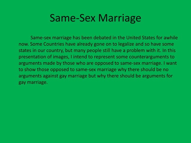 Same Sex Marriage Powerpoint 1 Ppt