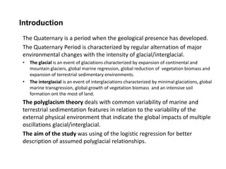 Samec - Regression analysis of relations among main Quaternary ...