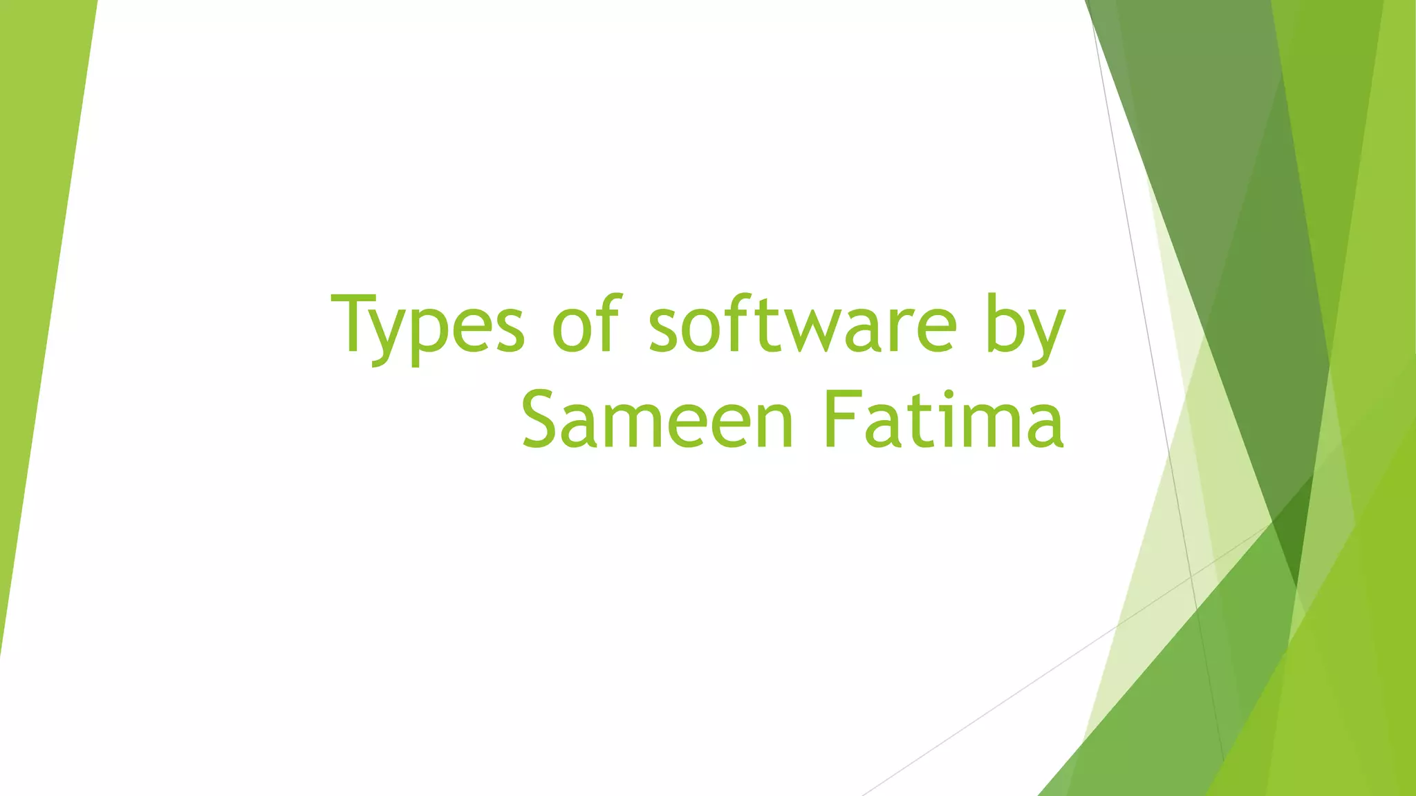 Types of software | PPT