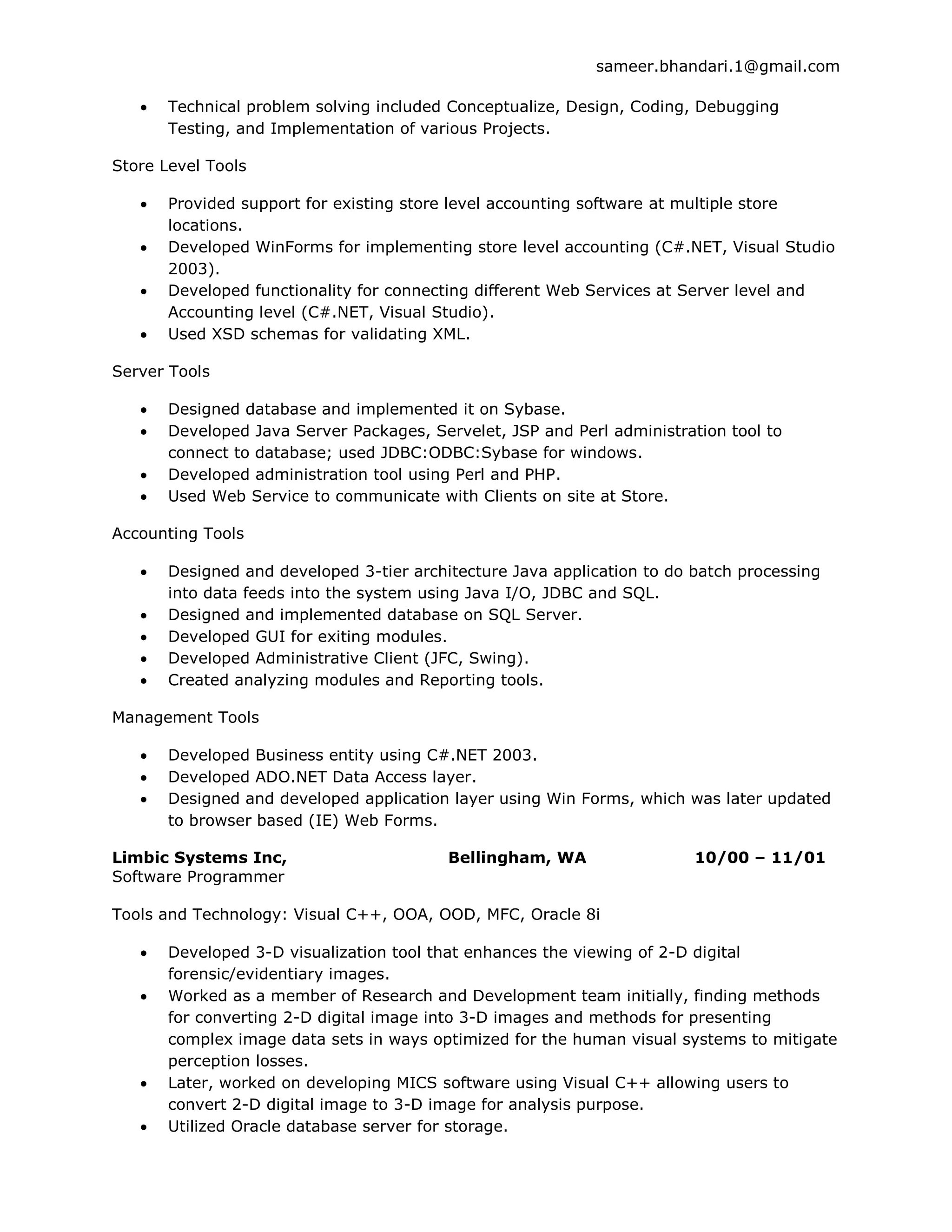 Sameer Bhandari Resume | PDF