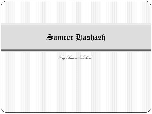 Sameer Hashash | PPT