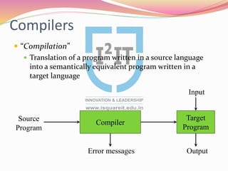 Introduction to Compilers | Phases & Structure | PPTX
