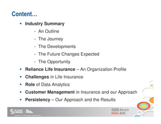 Customer Management in Life Insurance | PPT