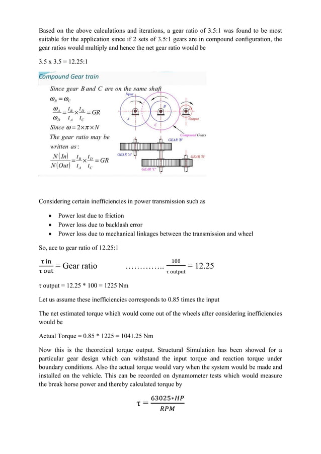 Single Speed Transmission for Electric Vehicles | PDF