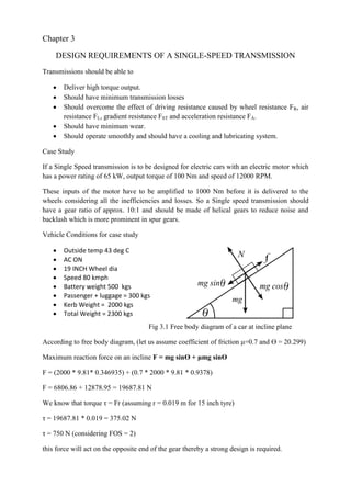Single Speed Transmission for Electric Vehicles | PDF