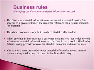 Sameers Managing Customer Material Info Record | PPT