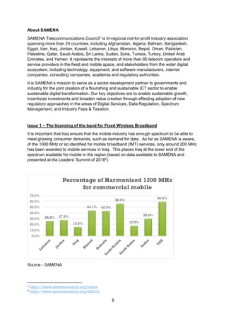 SAMENA Response to Iraq CMC fixed wireless consultation | PDF