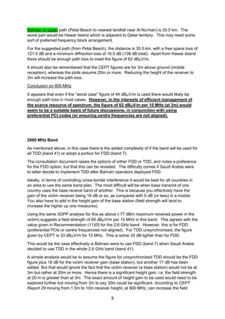 4/5G Cross-Border coordination in Bahrain E field trigger levels | PDF