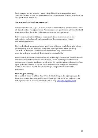 Samenvattend verslag meat your own | DOCX