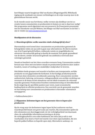 Samenvattend verslag meat your own | DOCX