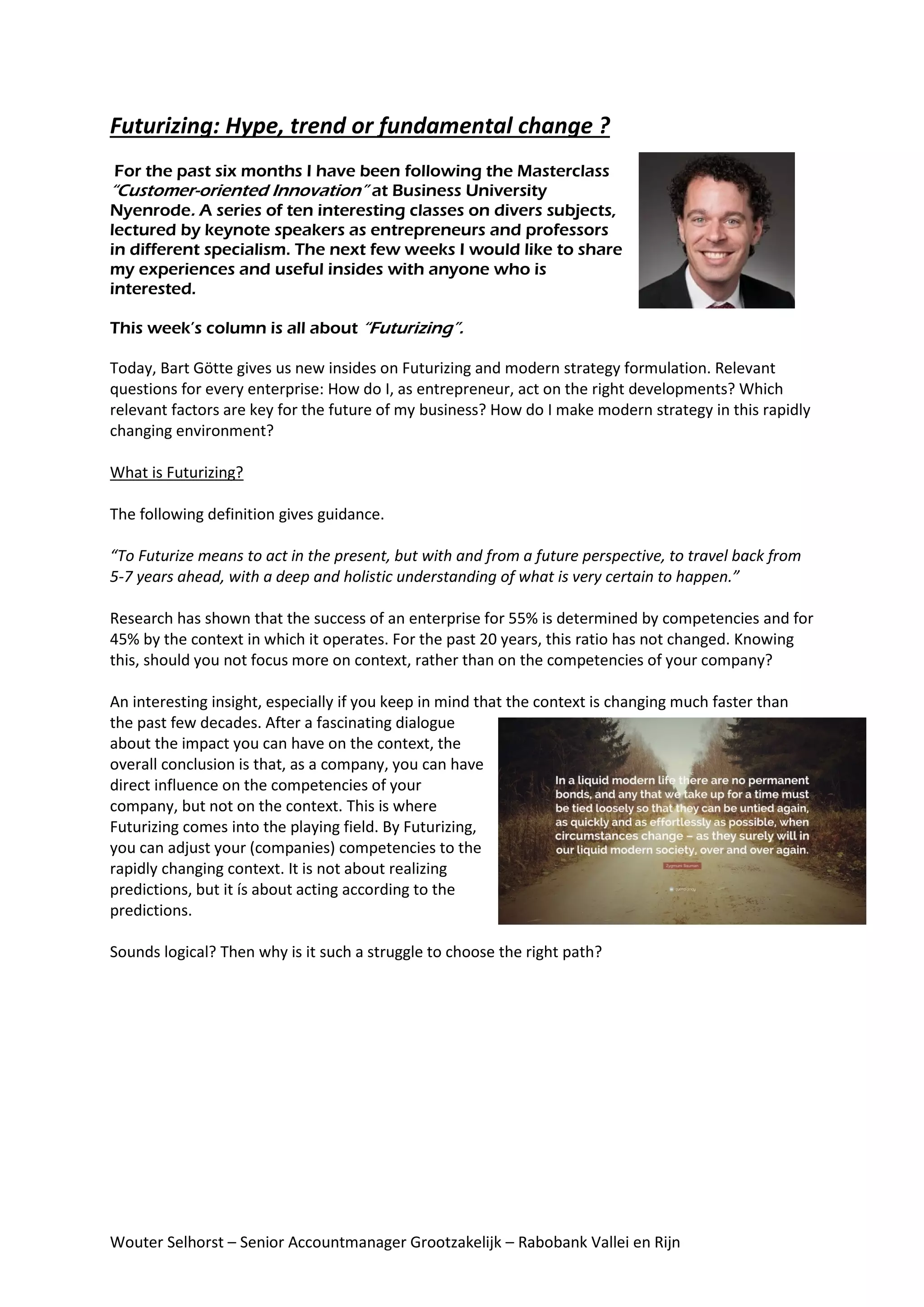 Futurizing: Trend, hype or fundamental change? | PDF