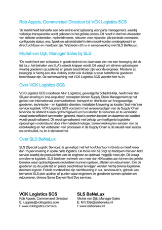 Samenwerking SLS & VCK | PDF