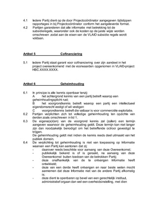 Samenwerkingsovereenkomst voor innovatieproject | DOC | Business ...