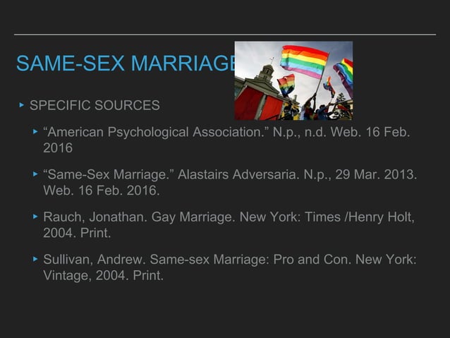 Same Sex Marriage Ppt