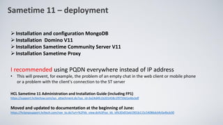 HCL Sametime V11 installation - tips | PPT