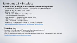 HCL Sametime V11 instalace - tipy | PDF