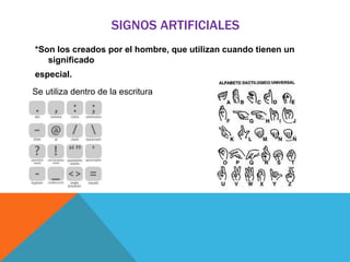 ejemplos de signos y modificacion de la lengua | PPTX