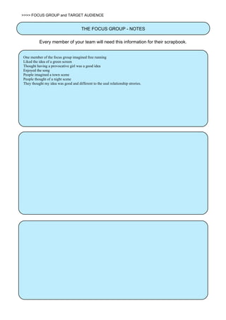 focus group plan | DOC